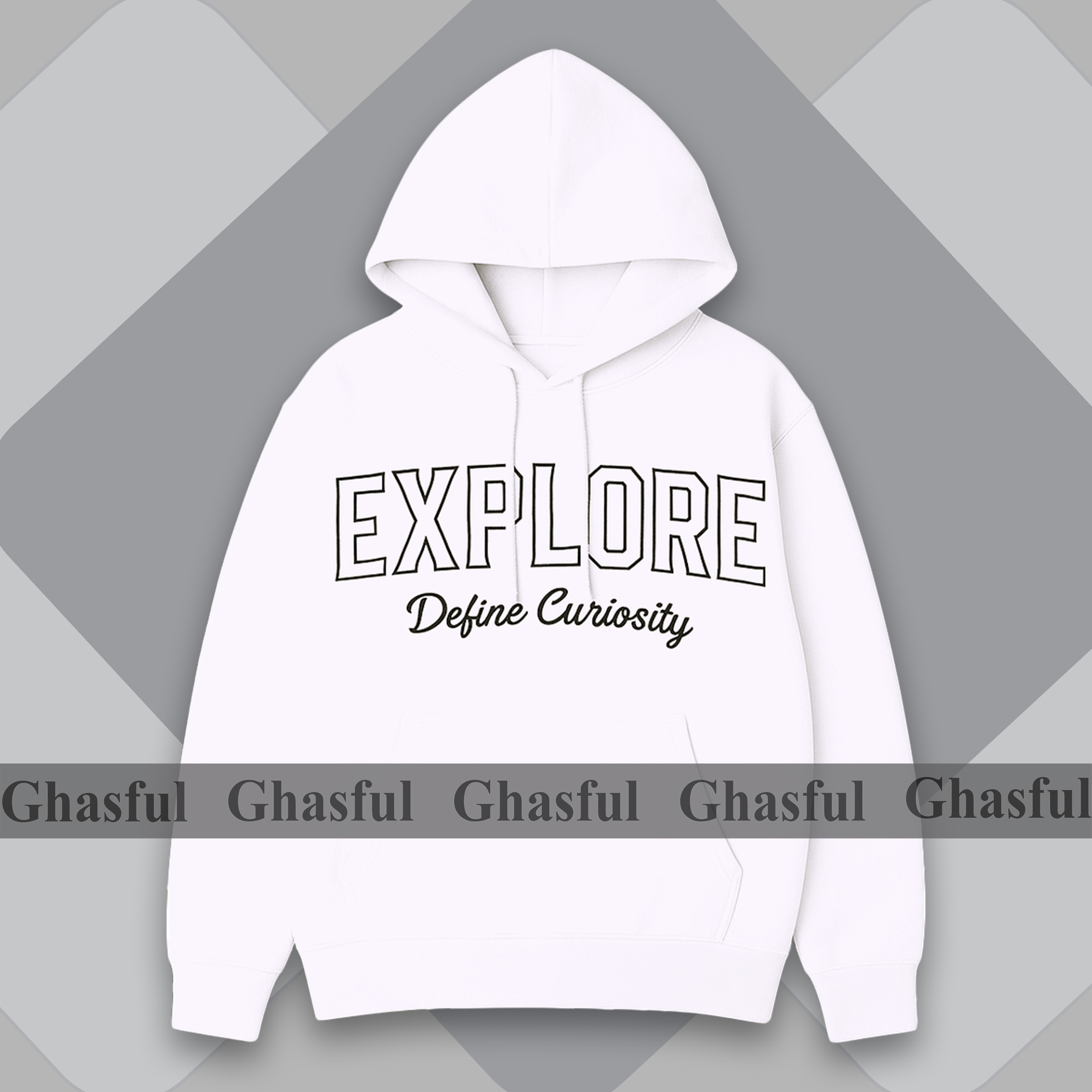 প্রিমিয়াম কোয়ালিটির স্টাইলিশ ও আরামদায়ক হুডি_ E. সাদা & N. এস. || 1470